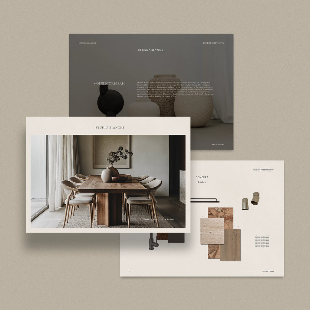 Bianchi | Interior Design Presentation Template – Sonderpath Studio
