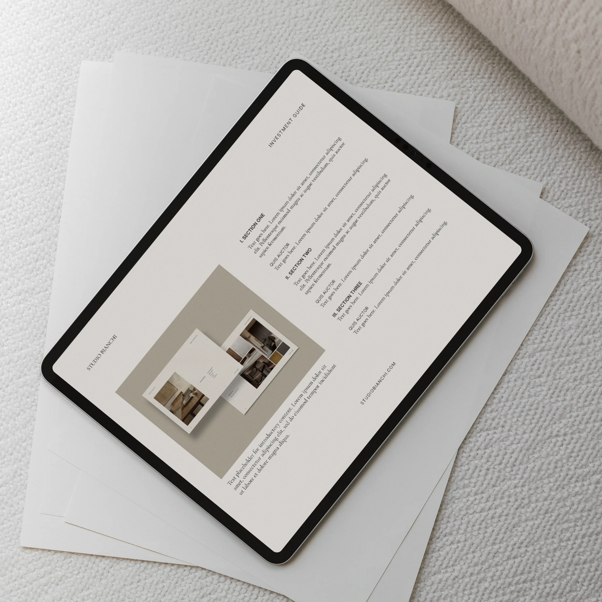 Bianchi | Interior Design Investment Guide Template – Sonderpath Studio