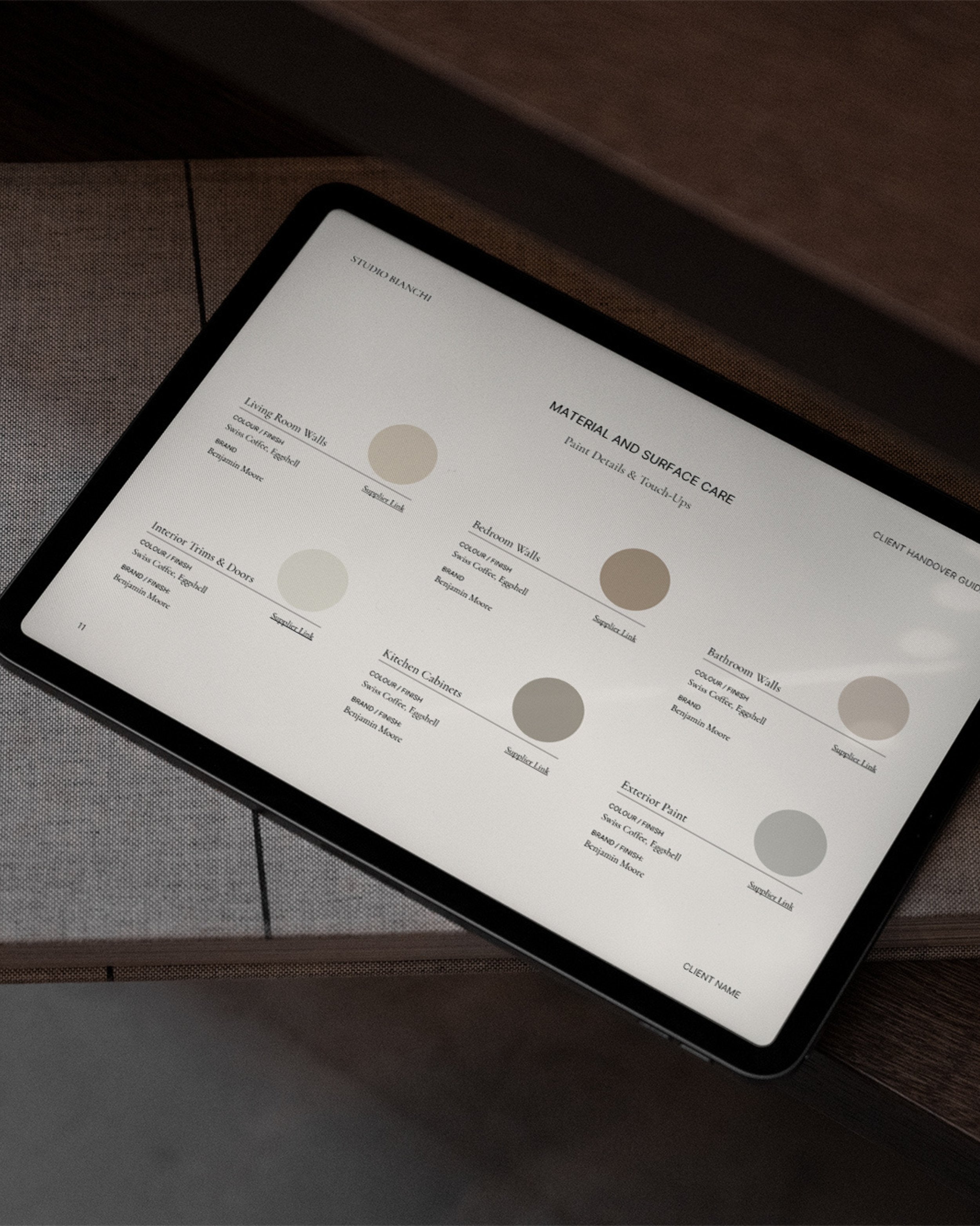 Client Handover and Care Guide Template for Interior Designers ...