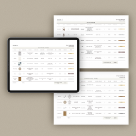 Atelier 77 | Interior Design FF&E Schedule Template – Sonderpath Studio