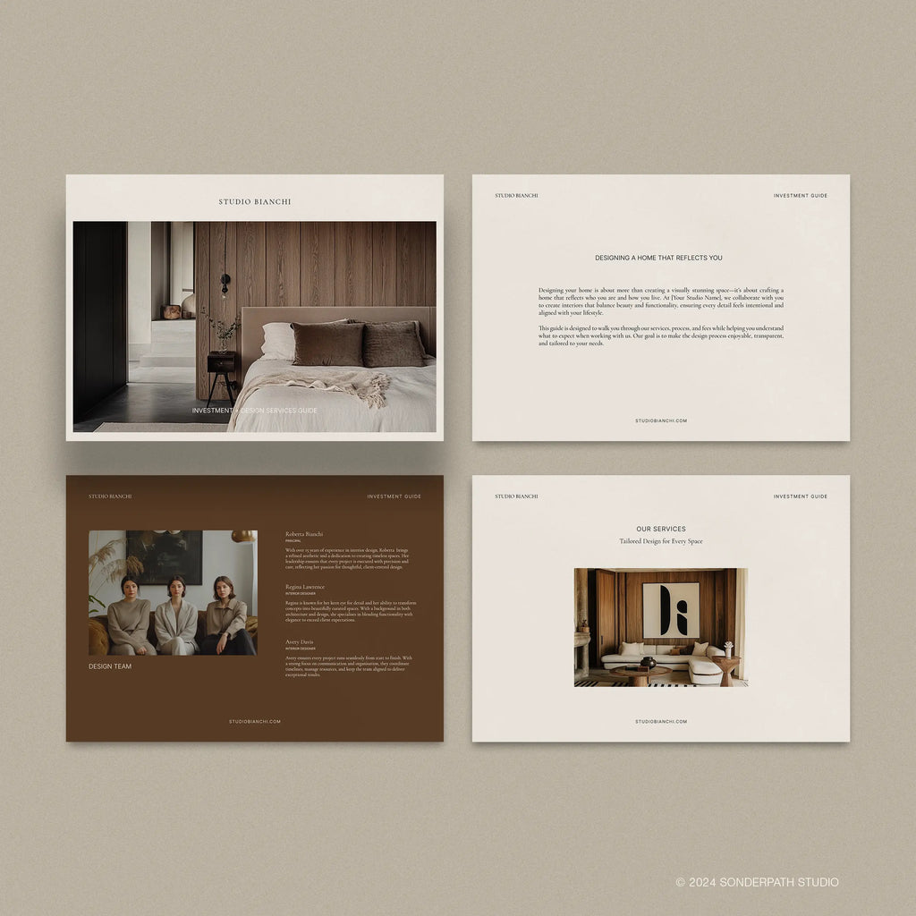 Bianchi | Interior Design Investment Guide Template – Sonderpath Studio