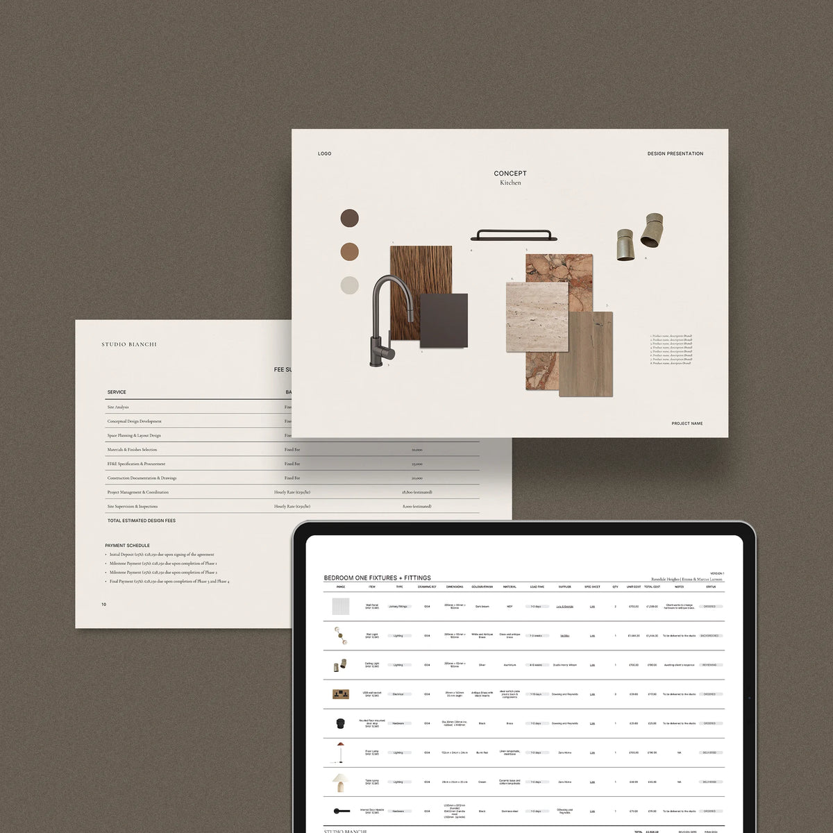 Bianchi | Interior Design Studio Essentials Template Kit – Sonderpath ...