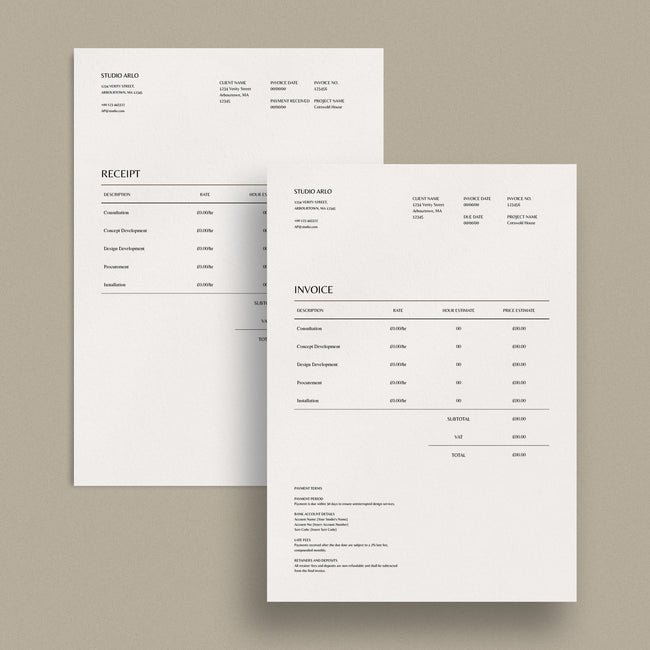 Atelier 77 | Interior Design Fee Proposal Template – Sonderpath Studio