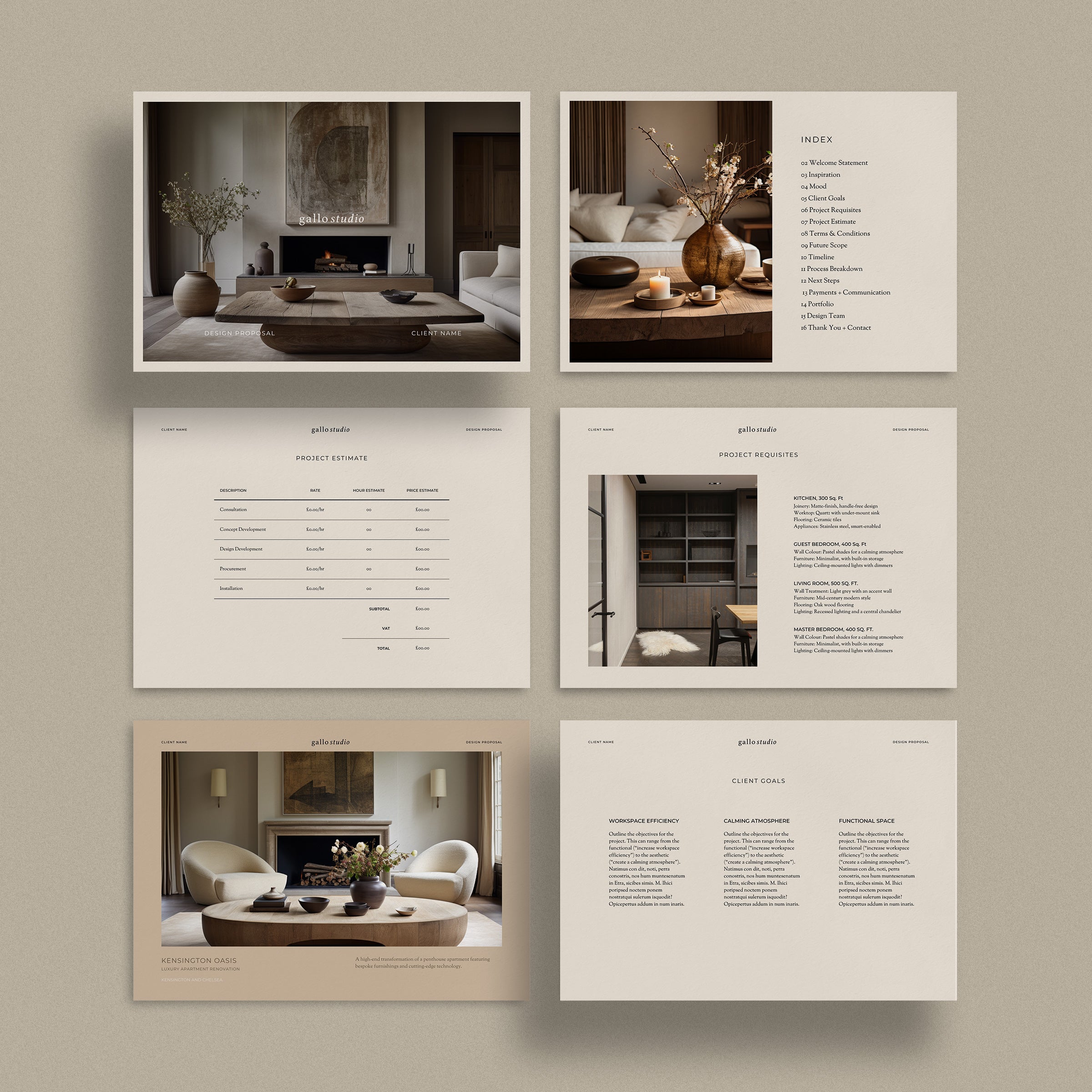 Design Proposal Estimates – Sonderpath Studio