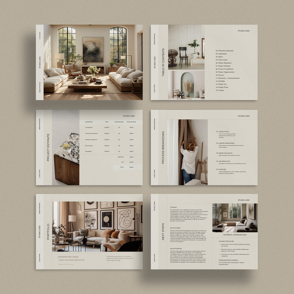 Design Proposal Estimate – Sonderpath Studio