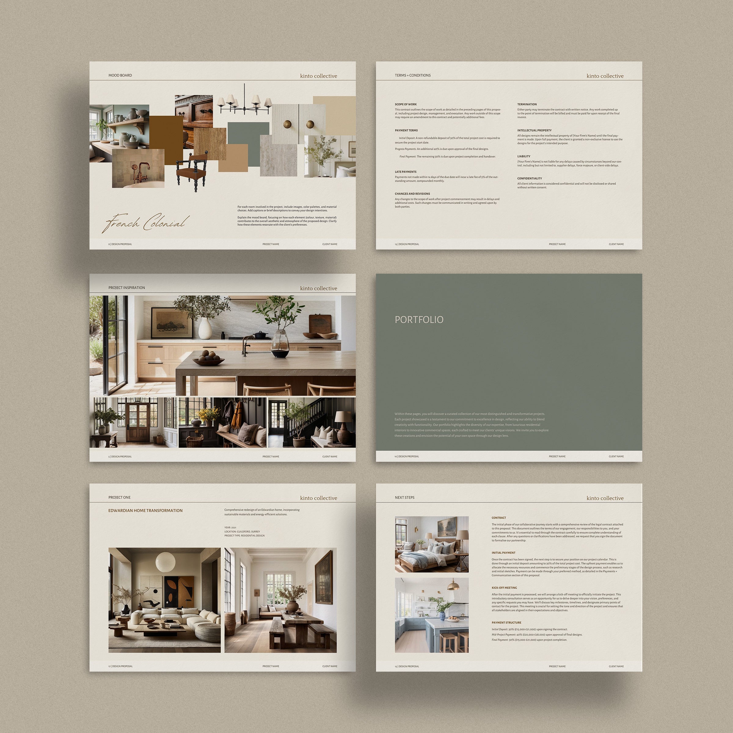 Kinto | Interior Design Proposal Template – Sonderpath Studio