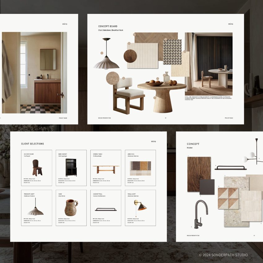 Miro | Interior Design Presentation Template – Sonderpath Studio