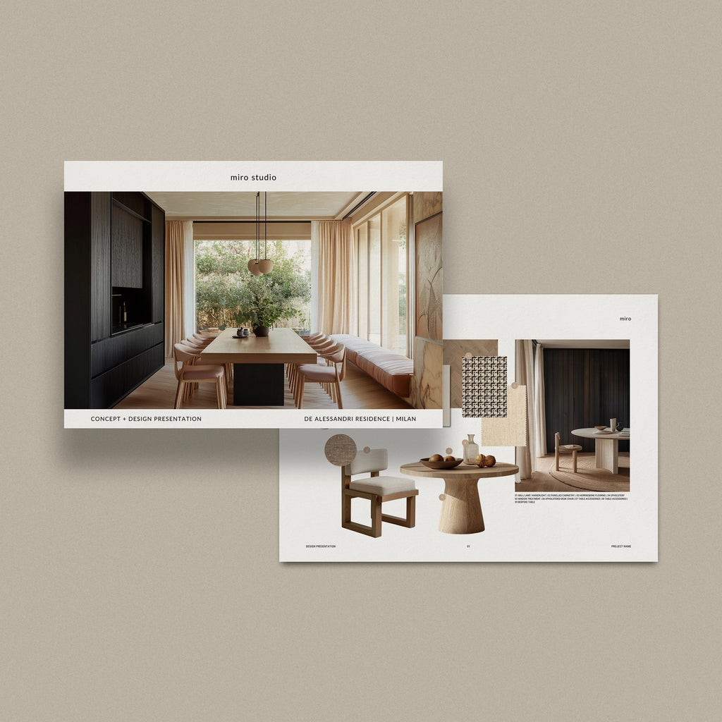 Miro | Interior Design Presentation Template – Sonderpath Studio