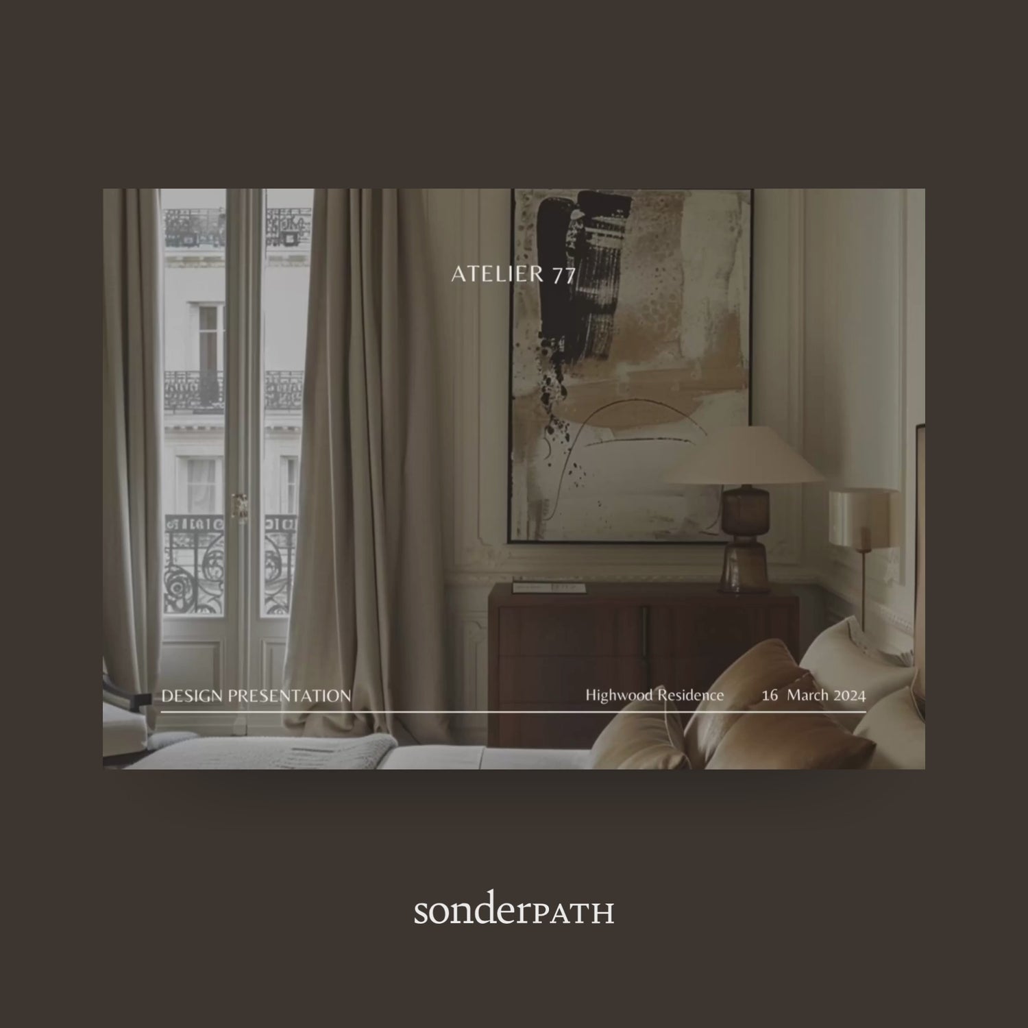 Atelier 77 | Interior Design Presentation Template – Sonderpath Studio